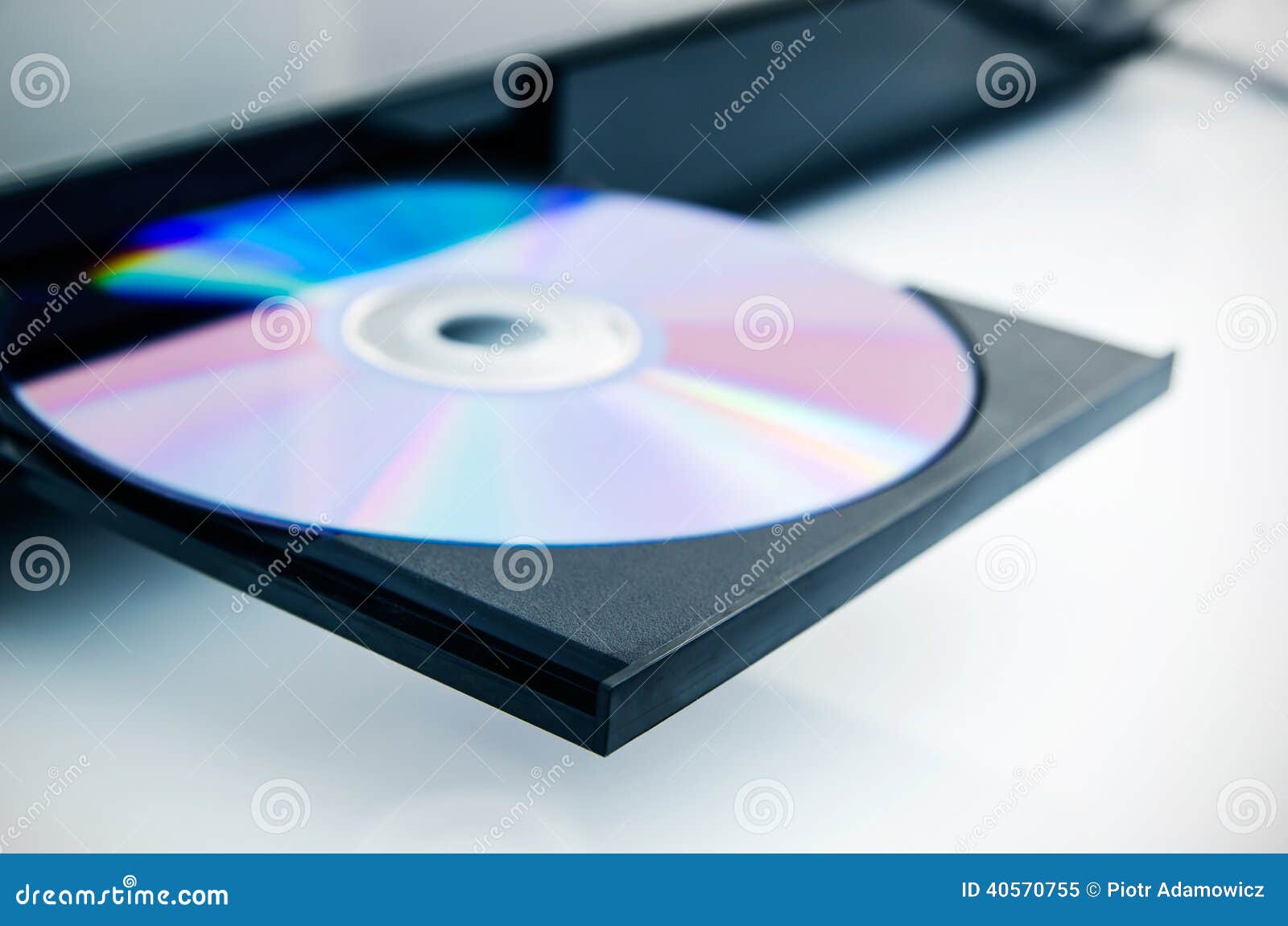 Disc Insterted To DVD or CD Device Stock Image - Image of inserting ...