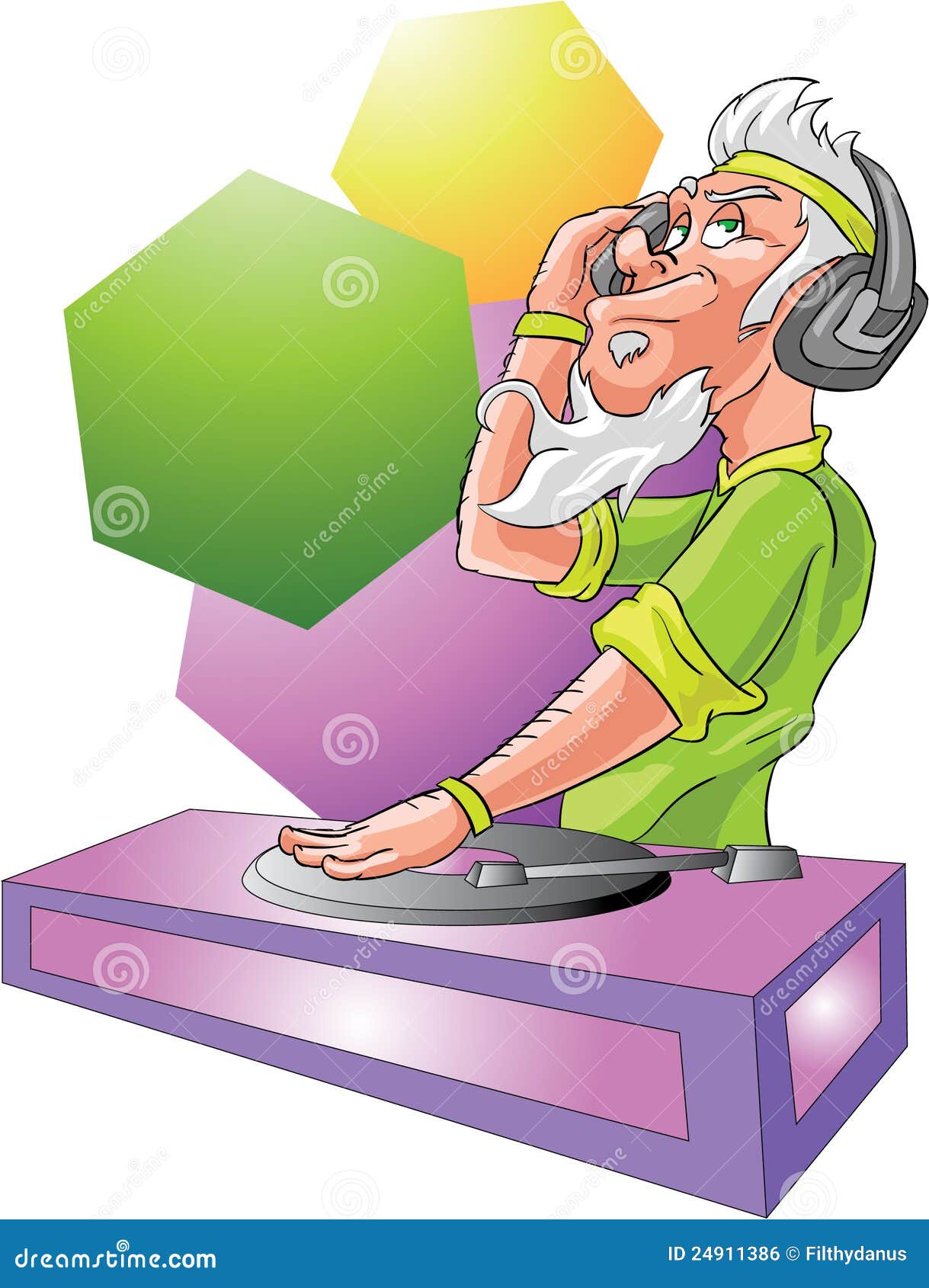 Disc Jockey Vector Illustration | CartoonDealer.com #6850816