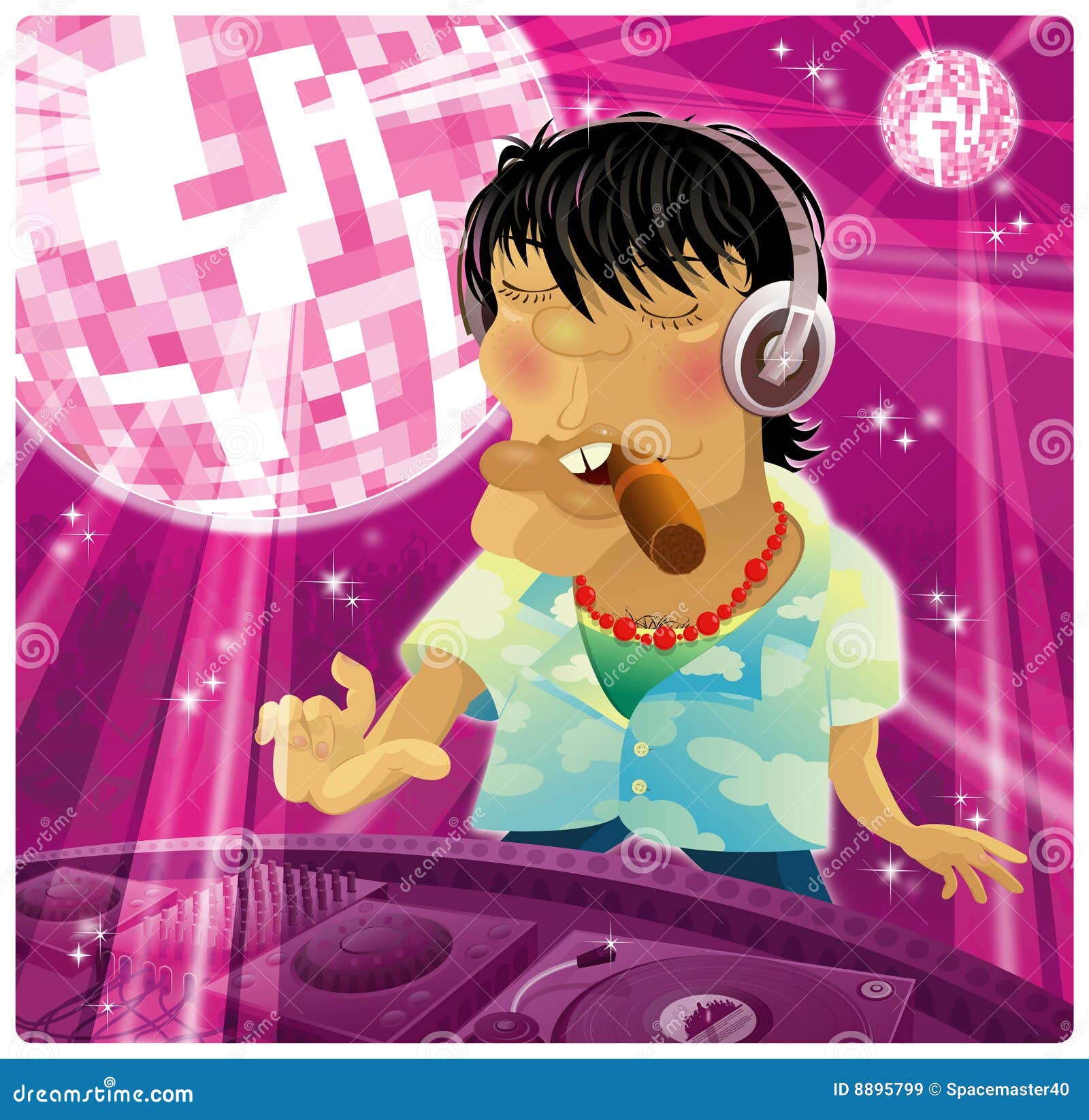 Disc jockey stock illustration. Illustration of vinylic - 8895799