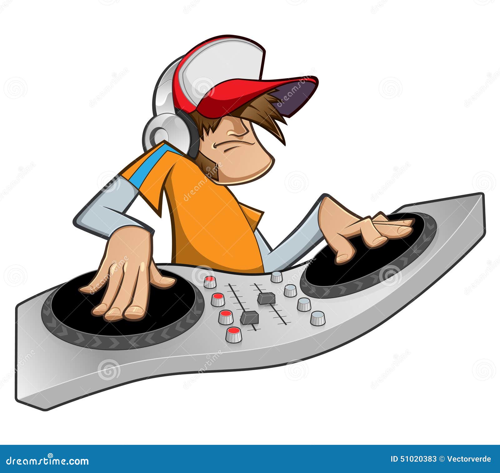 Disc Jockey Vector Illustration | CartoonDealer.com #6850816