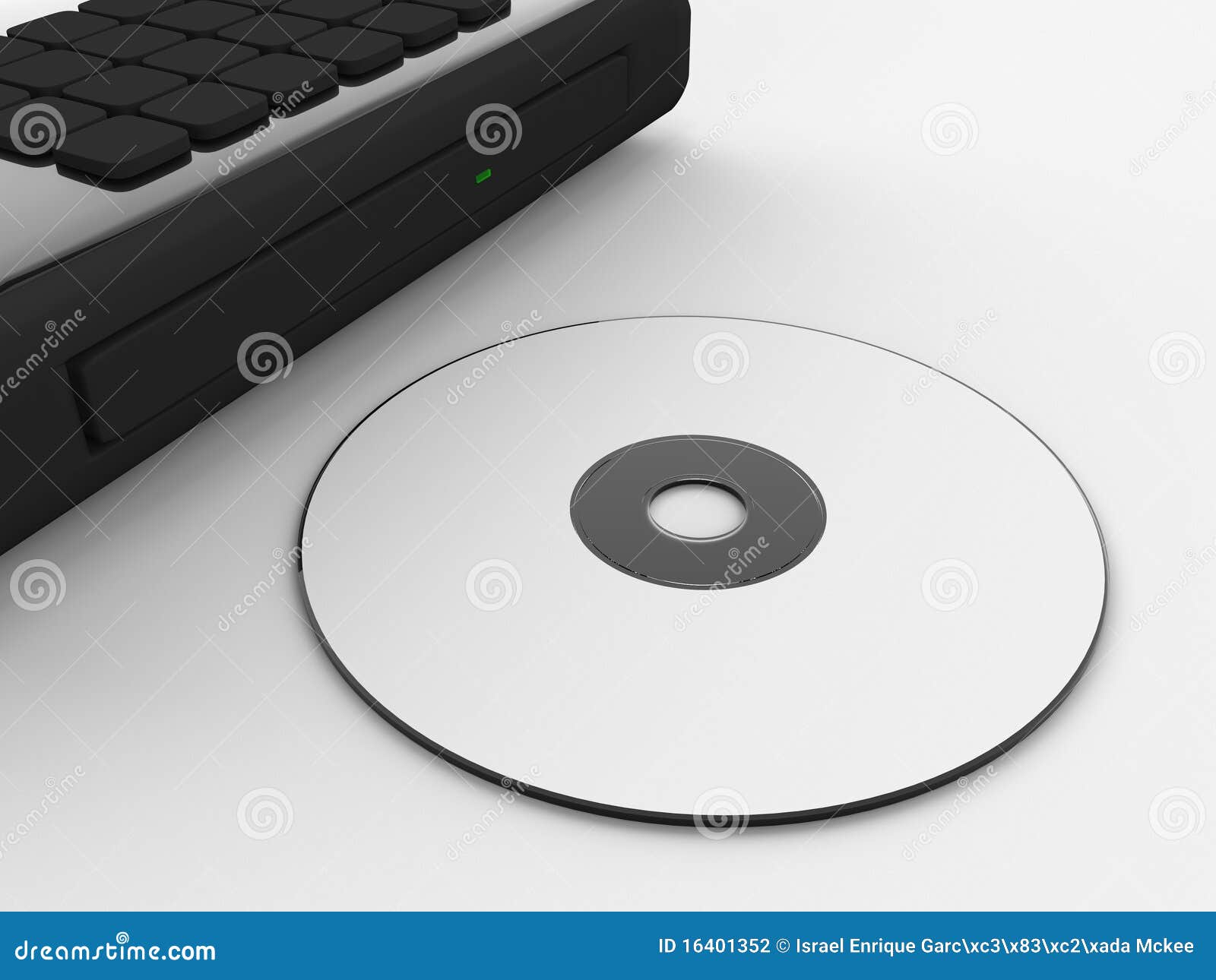Disc and Laptop tray stock illustration. Illustration of close - 16401352