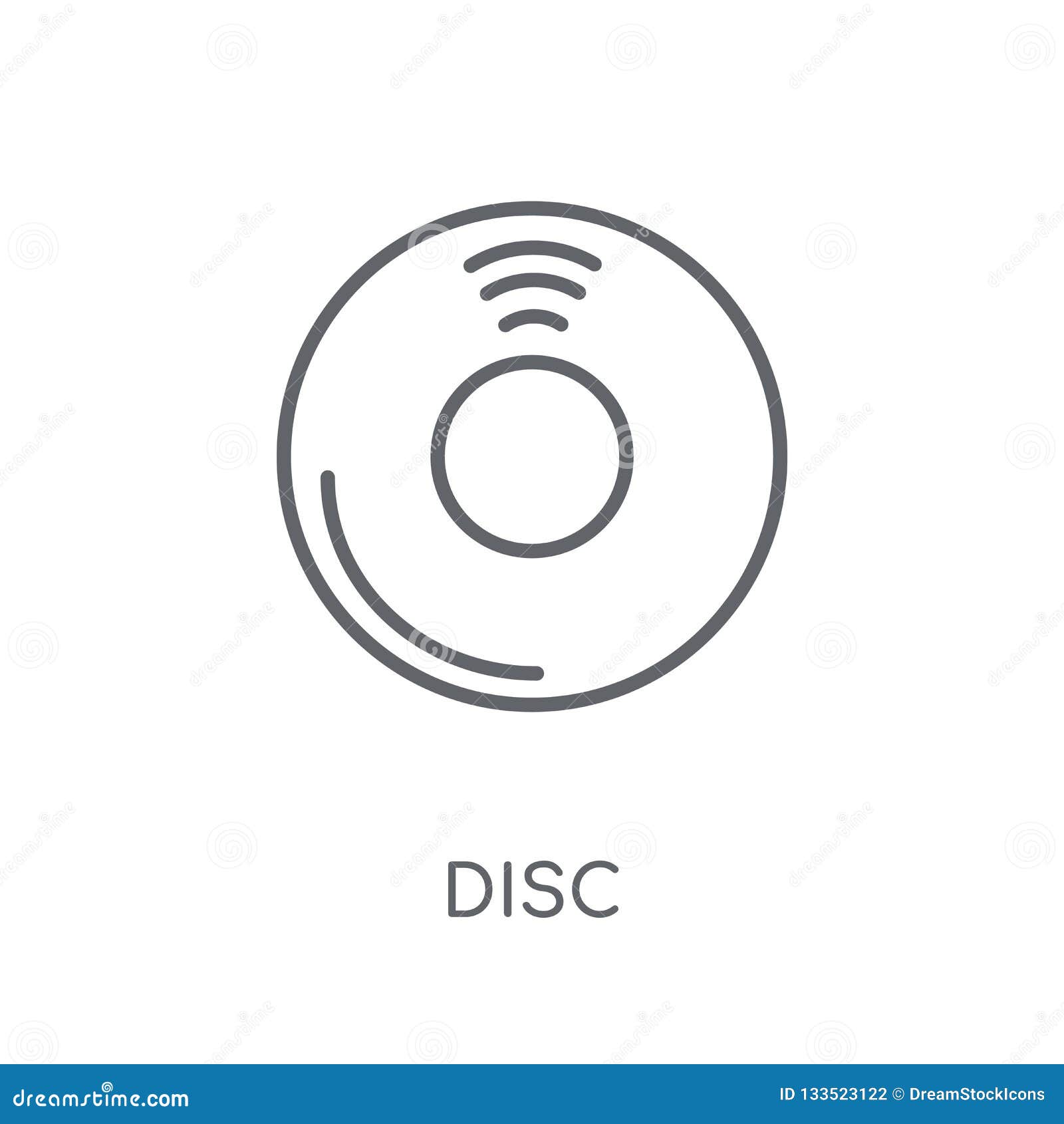 Disc Linear Icon. Modern Outline Disc Logo Concept on White Back Stock ...