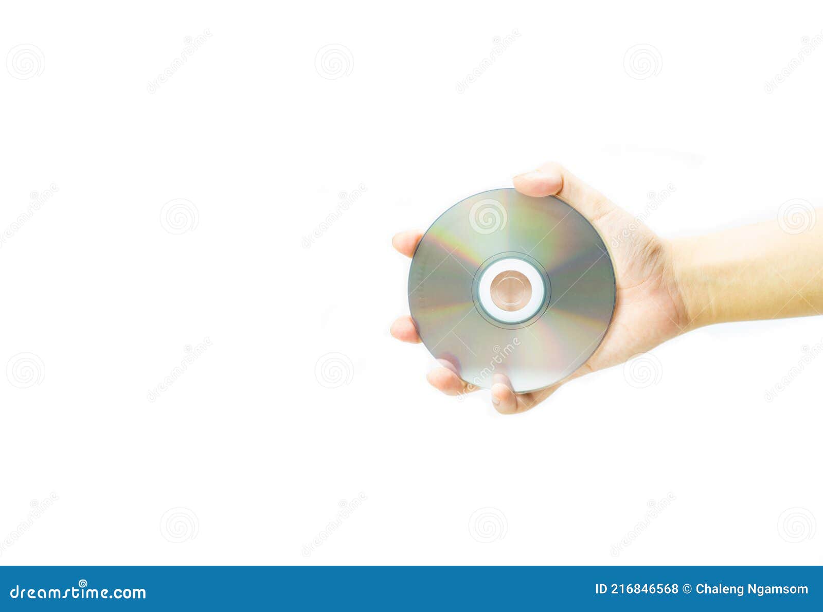 A Disc in the Man Hand Transform Technology Stock Photo - Image of ...