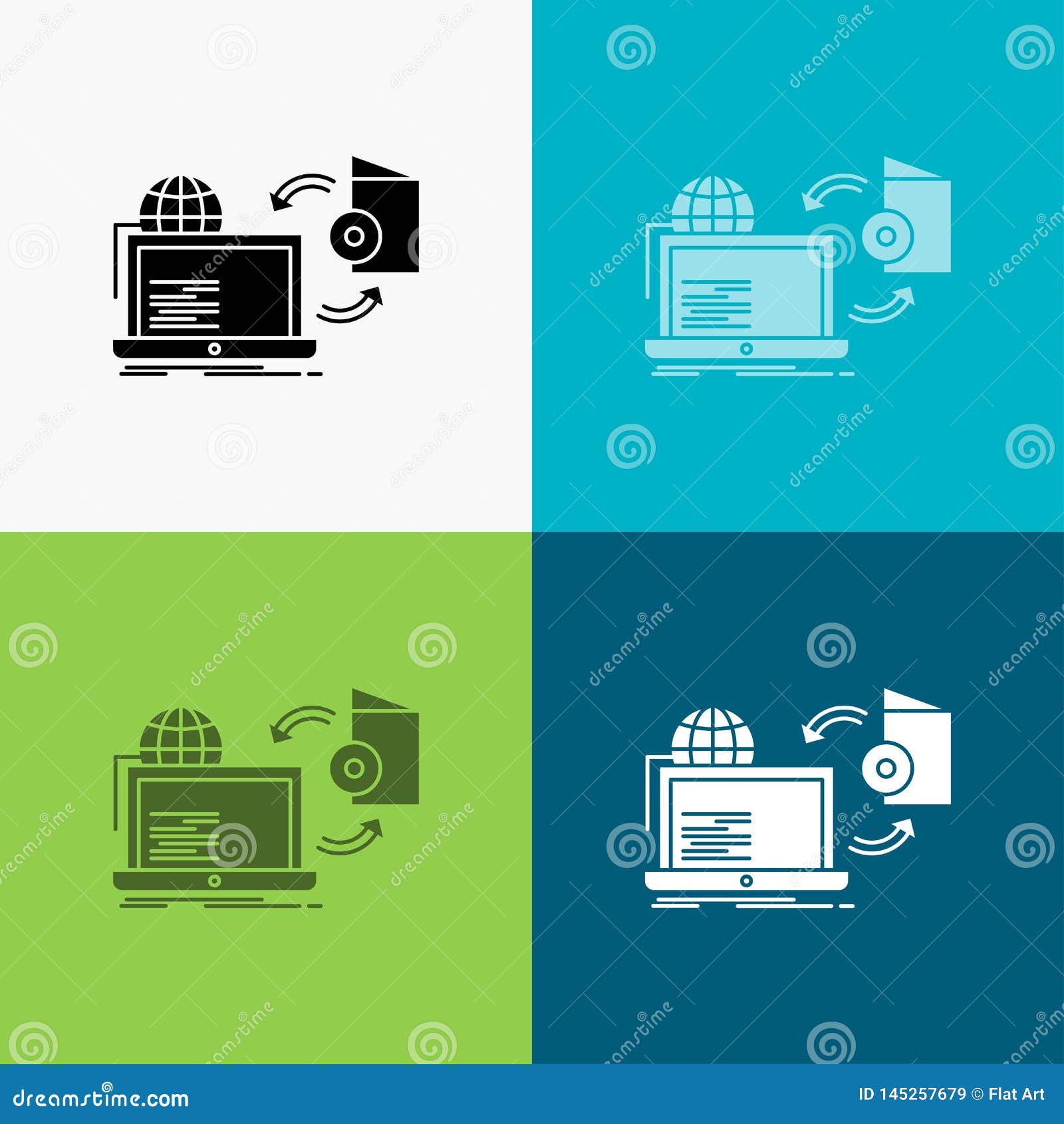 Disc, Online, Game, Publish, Publishing Icon Over Various Background ...