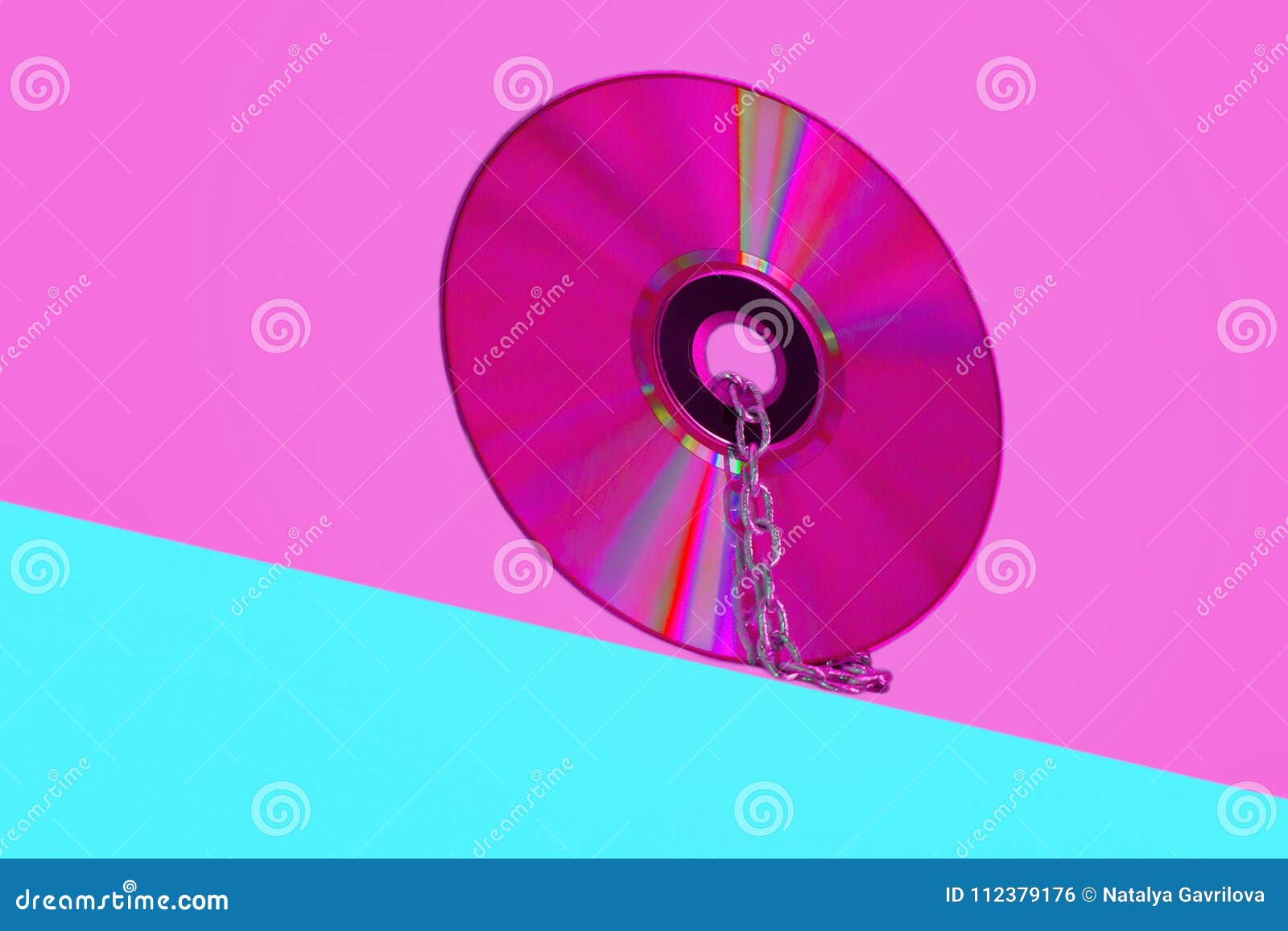 Disc on Pink and Green Background, Design Stock Photo - Image of jazz ...