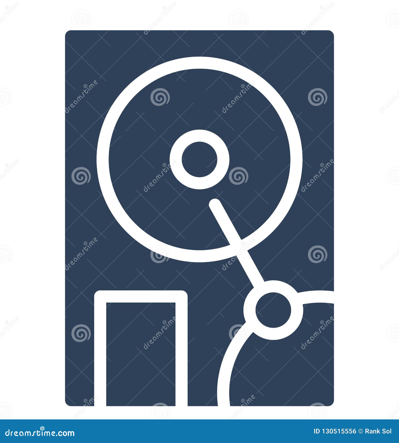 Disc Player, Hard Disk Isolated Vector Icon that Can Be Easily Edited ...