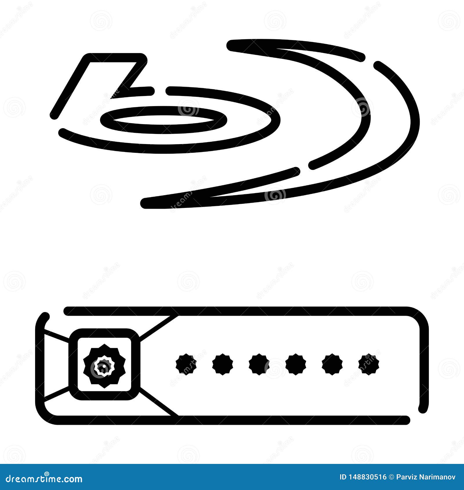 Disc Player Icon Vector Illustration Stock Vector - Illustration of ...