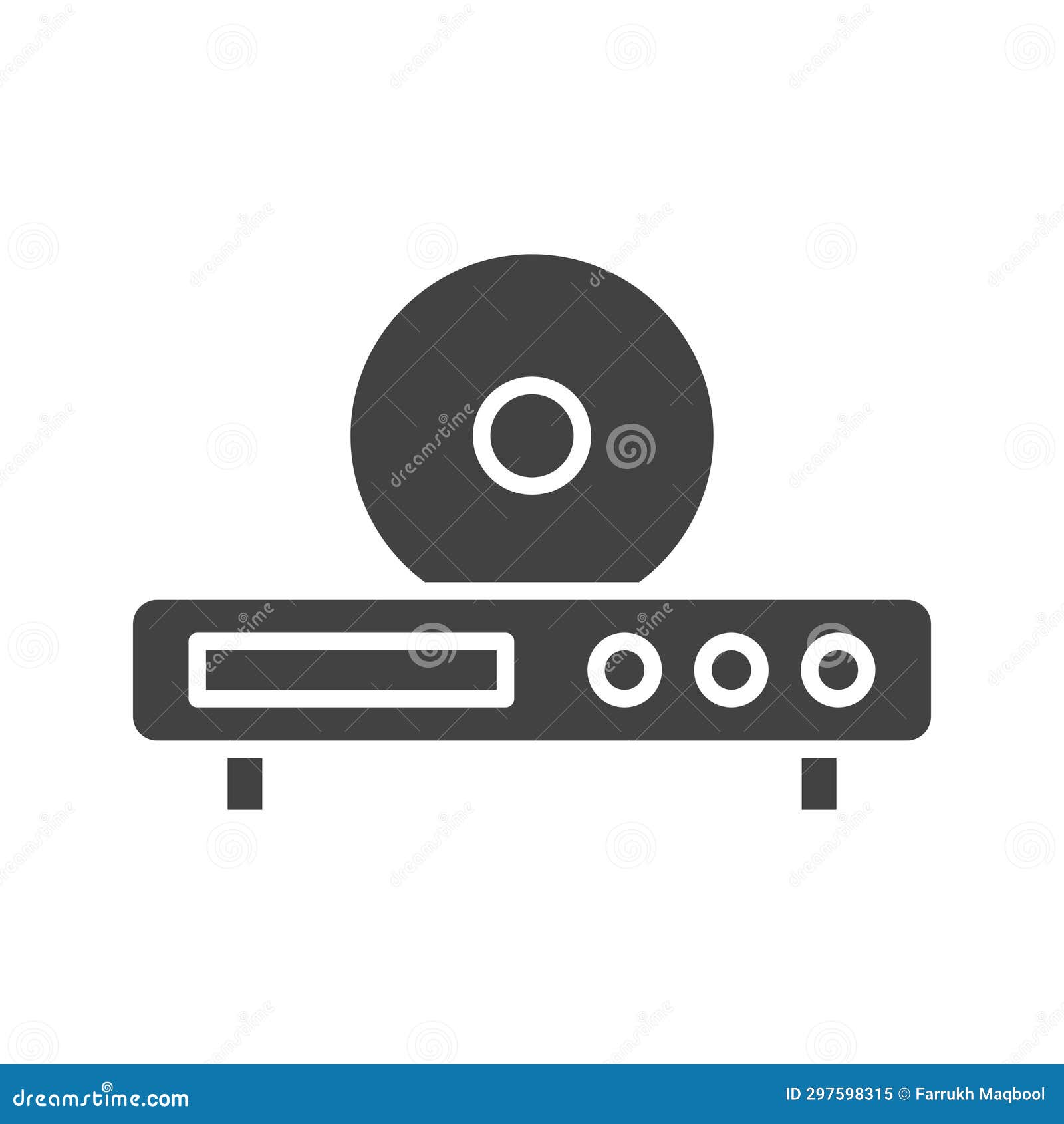 Disc Player Icon Vector Image. Stock Vector - Illustration of design ...