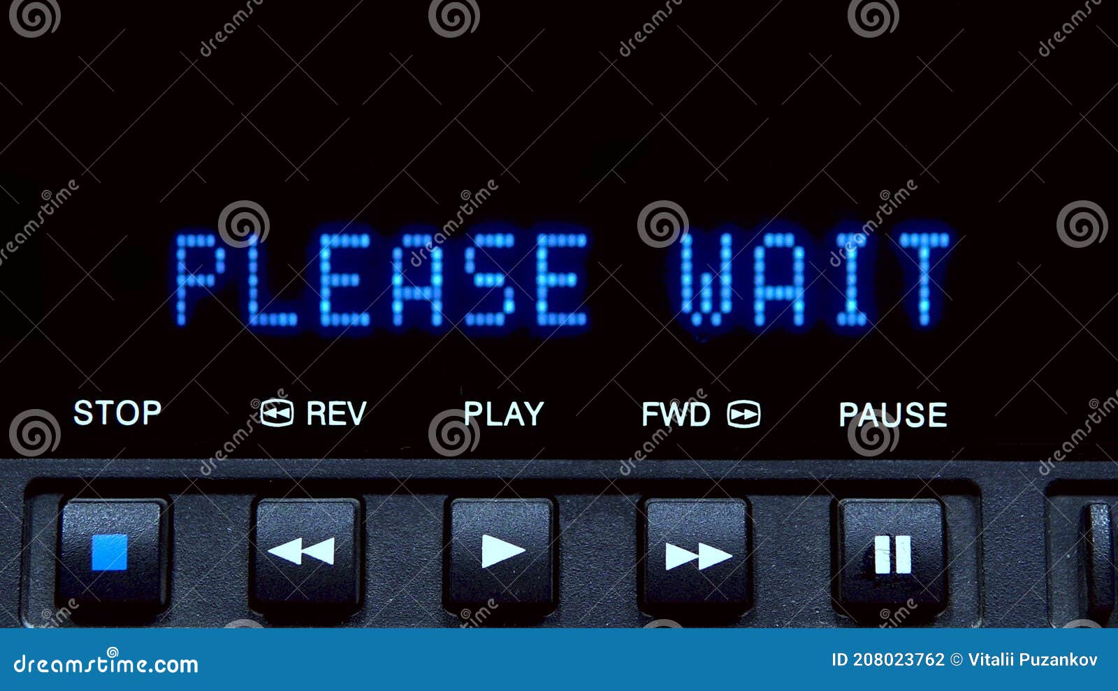 Disc Player With Screen. The Word Please Wait Is Written On The Screen ...