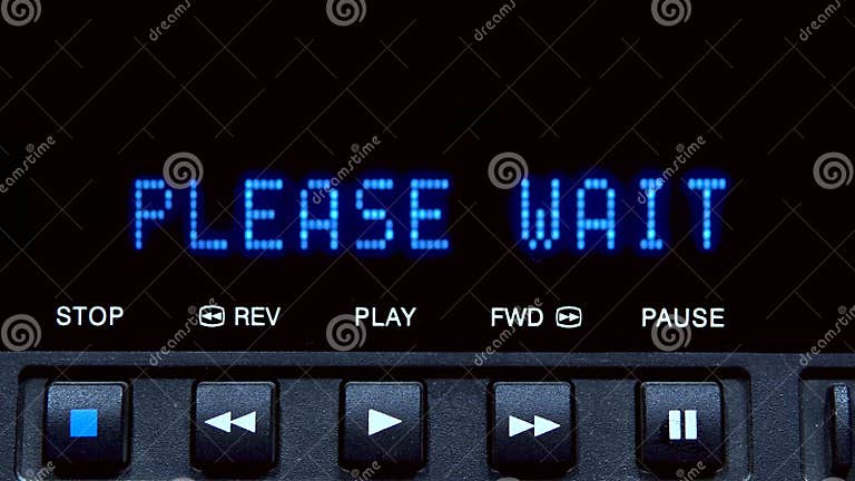 Disc Player with Screen. the Word Please Wait is Written on the Screen ...