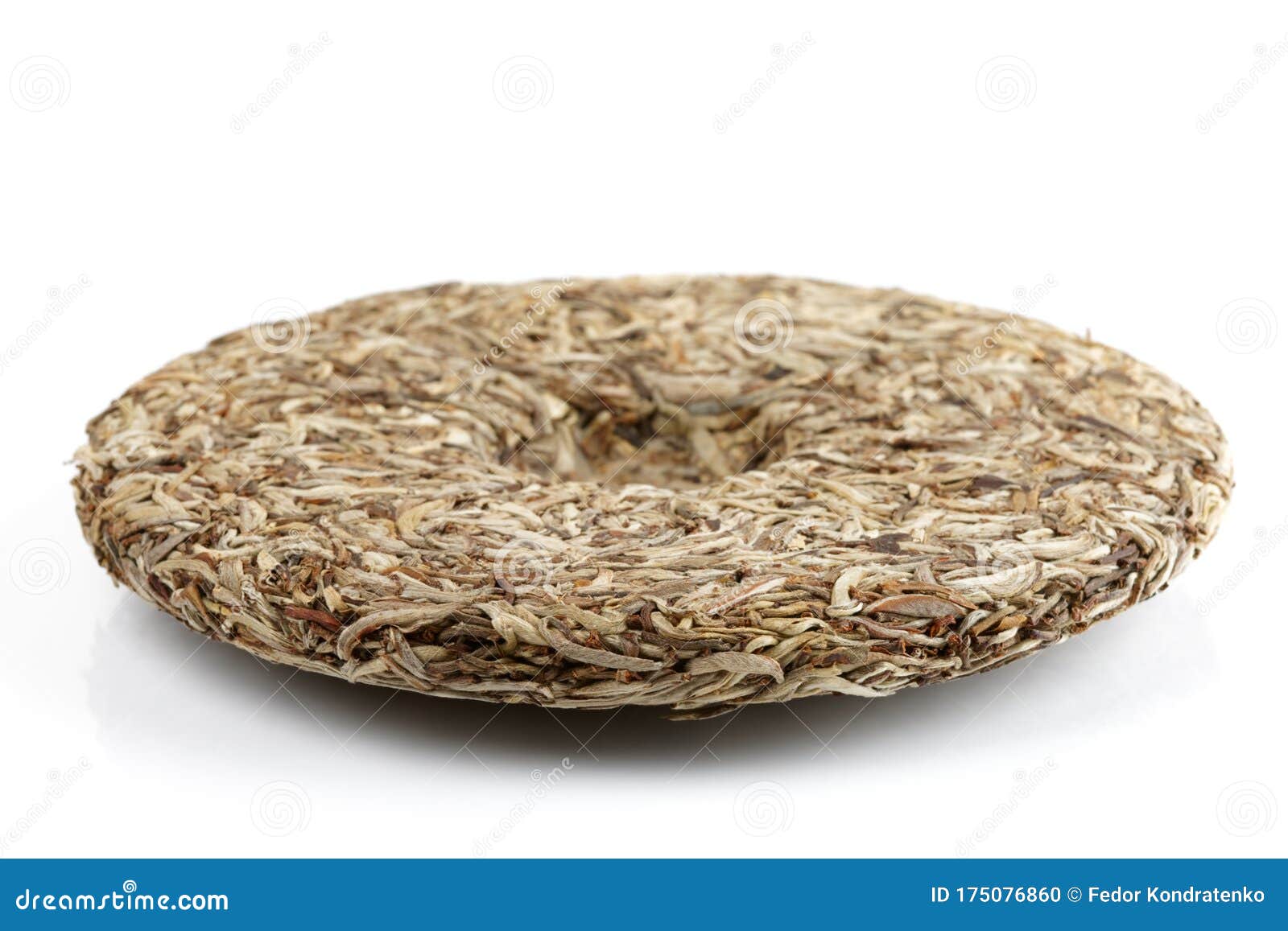 Disc of Pu Erh Tea Isolated on White Background Stock Photo - Image of ...