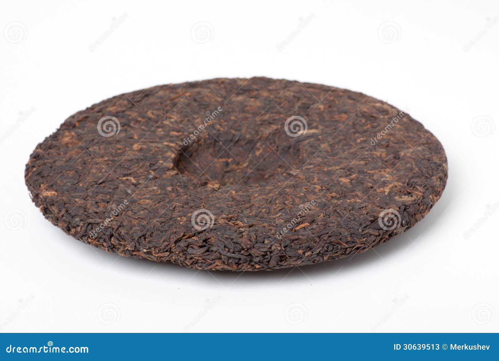 Disc of Puer Tea Isolated on a White Background Stock Image - Image of ...