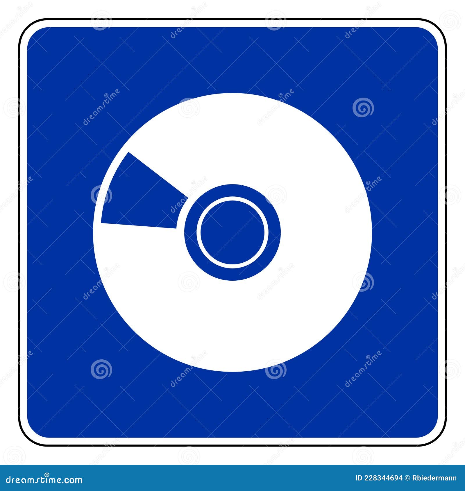 Disc and road sign stock vector. Illustration of tone - 228344694