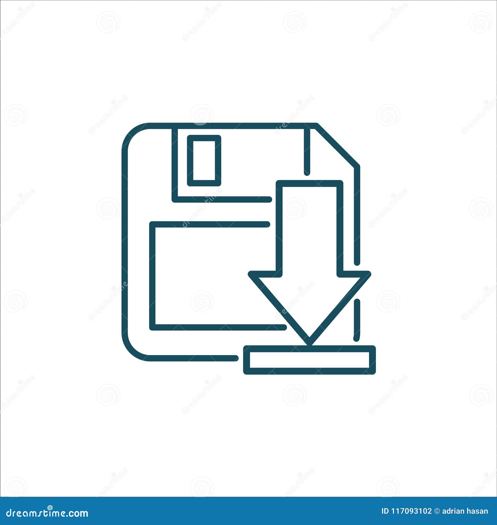 Disc Save Icon Vector Line Art Stock Vector - Illustration of flat ...