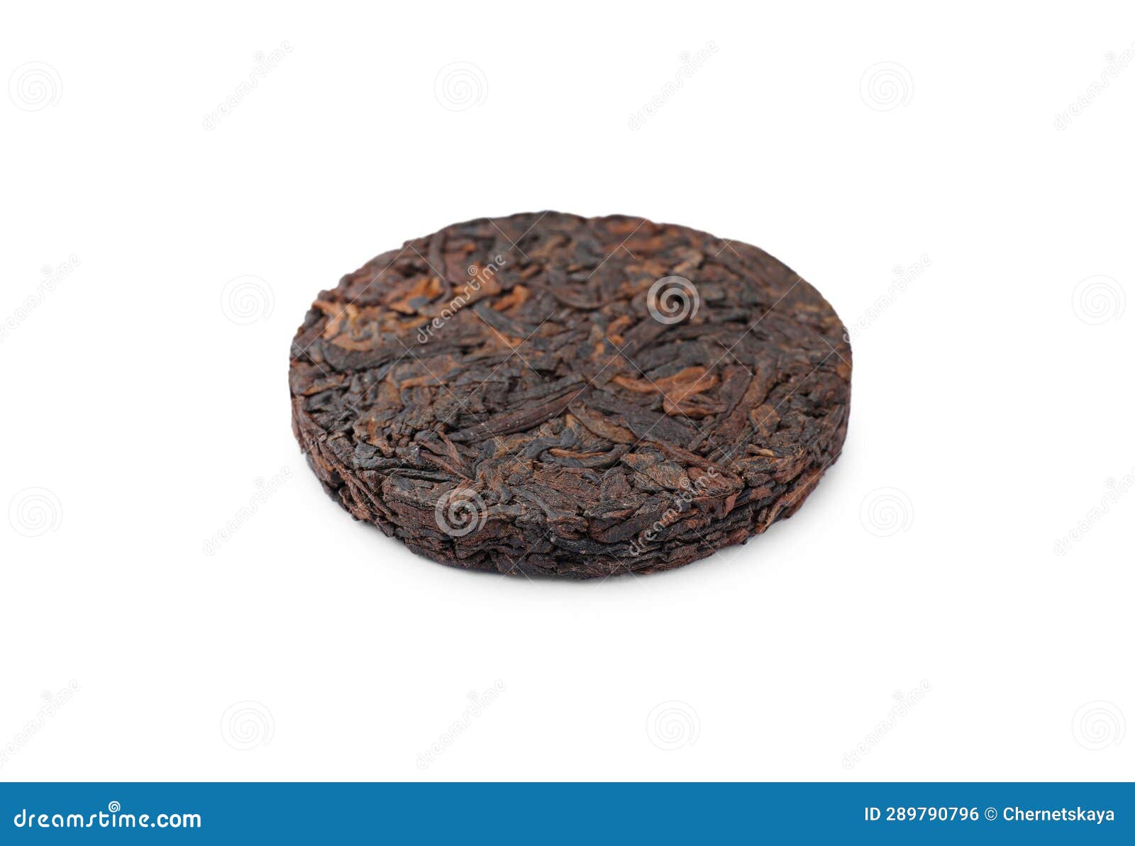 Disc Shaped Traditional Chinese Pu-erh Tea Isolated on White Stock ...