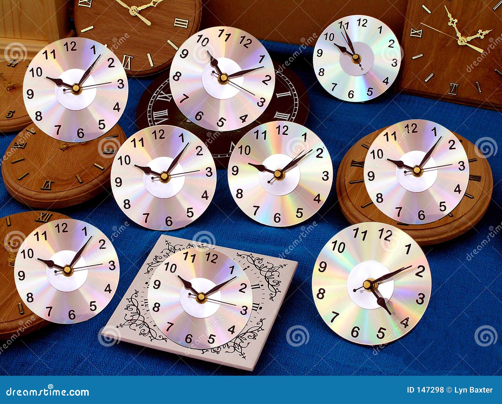 Disc Time stock photo. Image of clock, hand, gold, discs - 147298