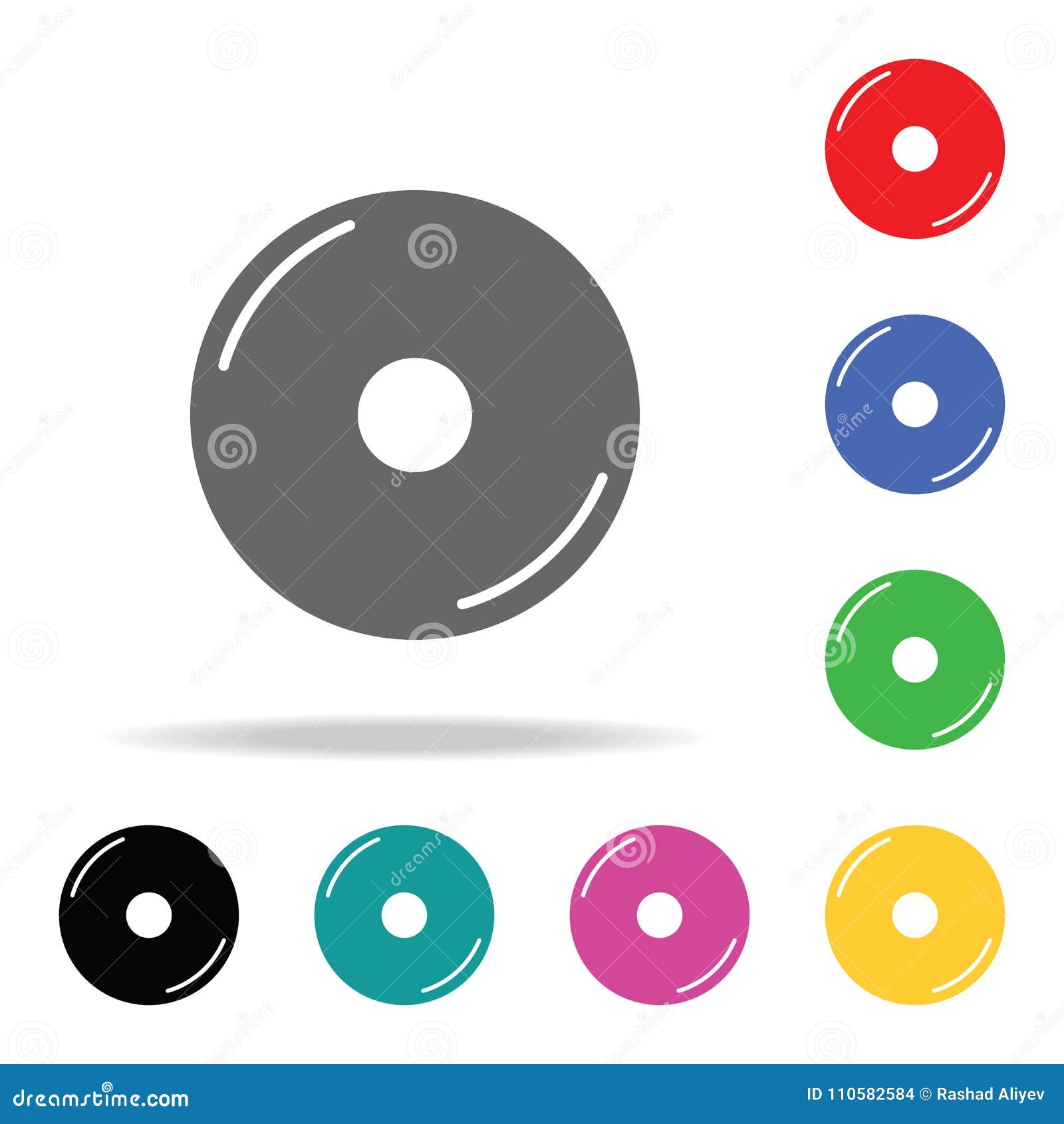 Disc Web Icon. Elements in Multi Colored Icons for Mobile Concept and ...