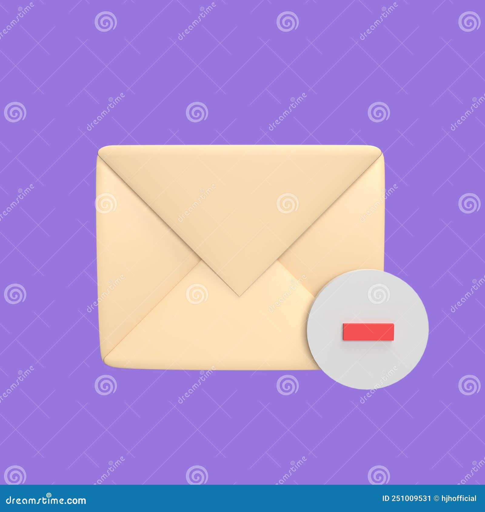 Discard Messages 3d Icon Model Cartoon Style Concept. Render ...