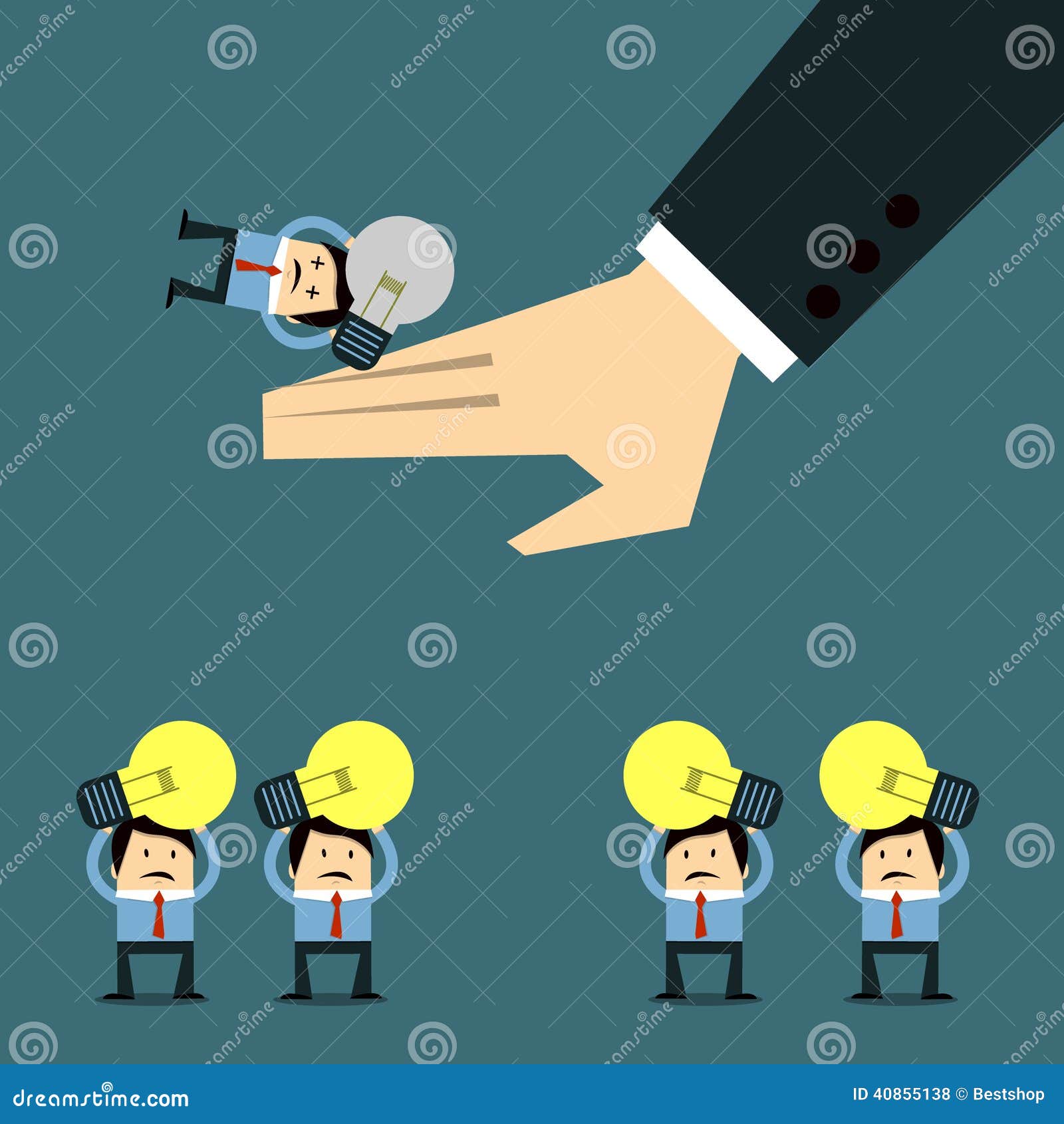 Discard stock vector. Illustration of businessman, gathering - 40855138