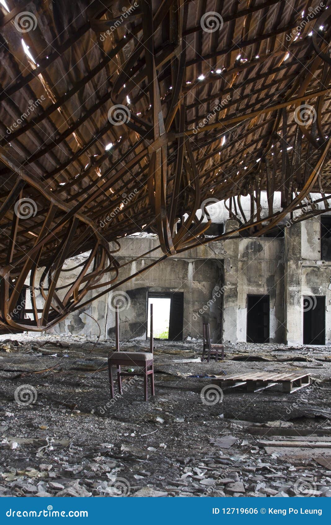 Discarded building stock photo. Image of door, light - 12719606