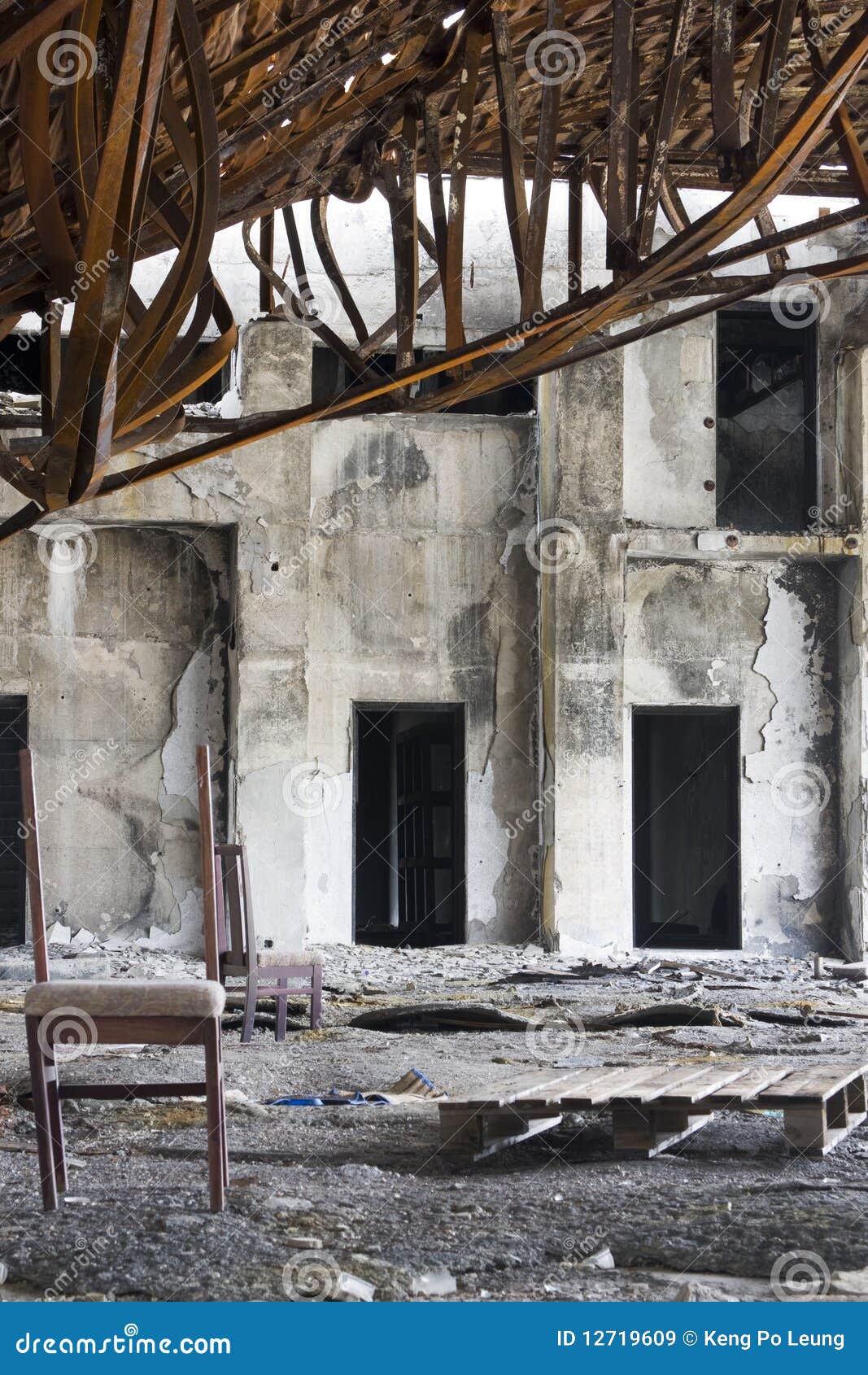 Discarded building. stock image. Image of farm, factory - 12719609