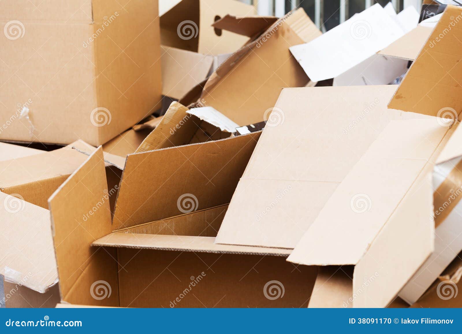 Discarded cardboard boxes stock photo. Image of parcel - 38091170