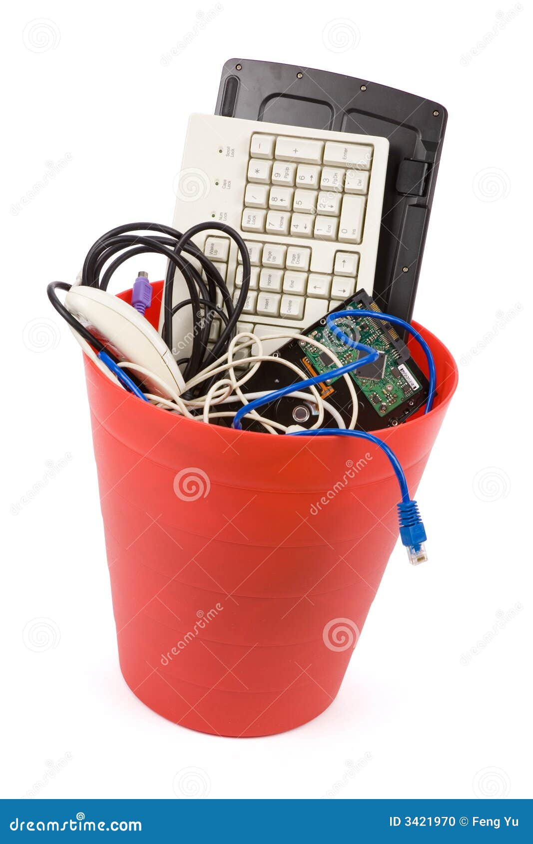 Discarded Computer Hardware Stock Photo - Image of discarded, hardware ...