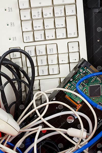 Discarded Computer Hardware Stock Image - Image of throwing, damage ...