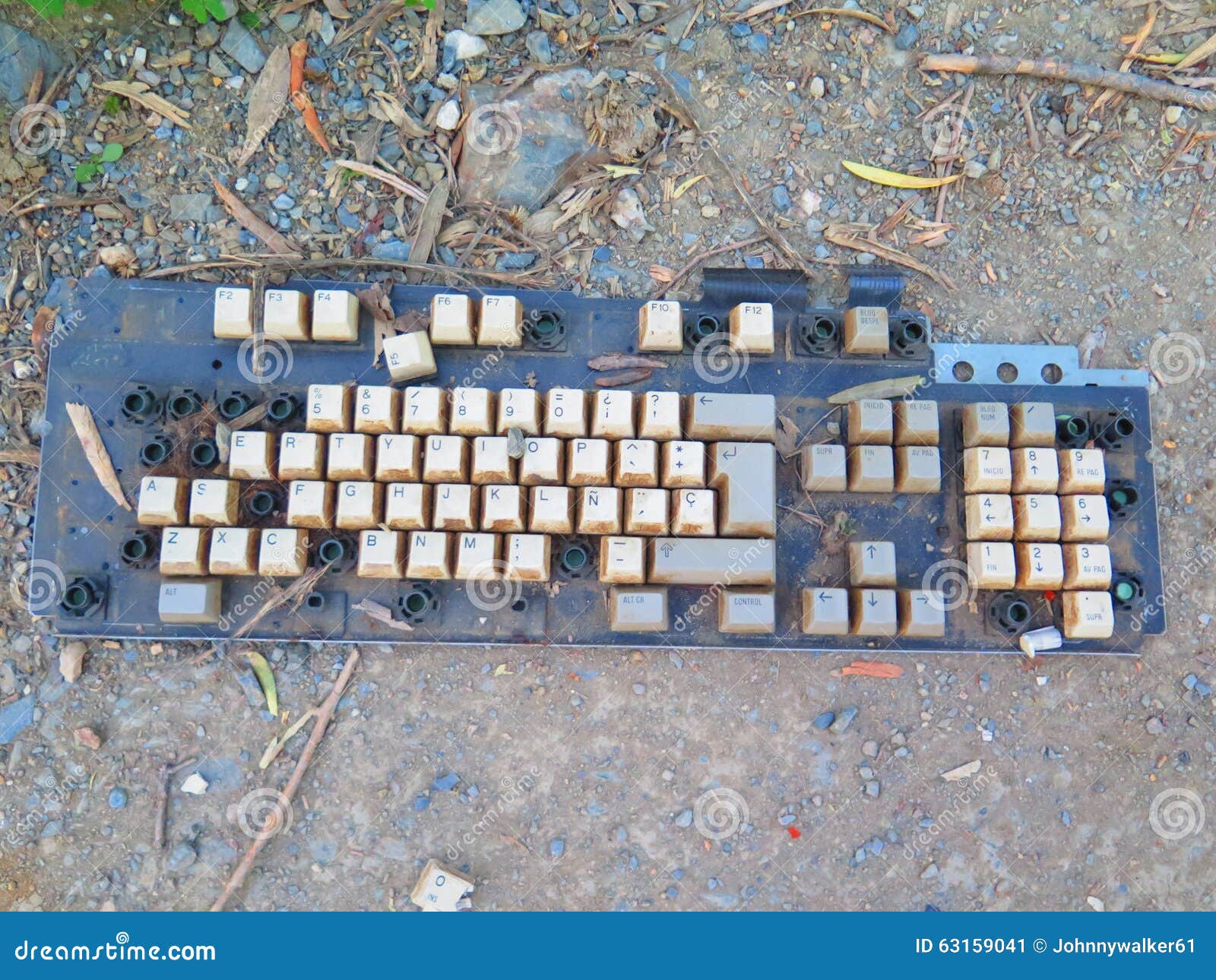Discarded Computer Keyboard Stock Image - Image of discarded ...