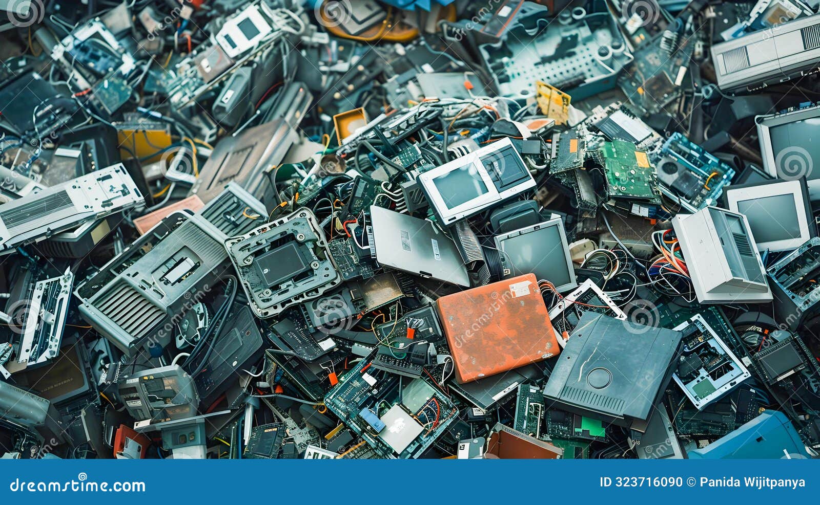 Discarded Electronics and E Waste Heap the Digital Scrap Pile of ...