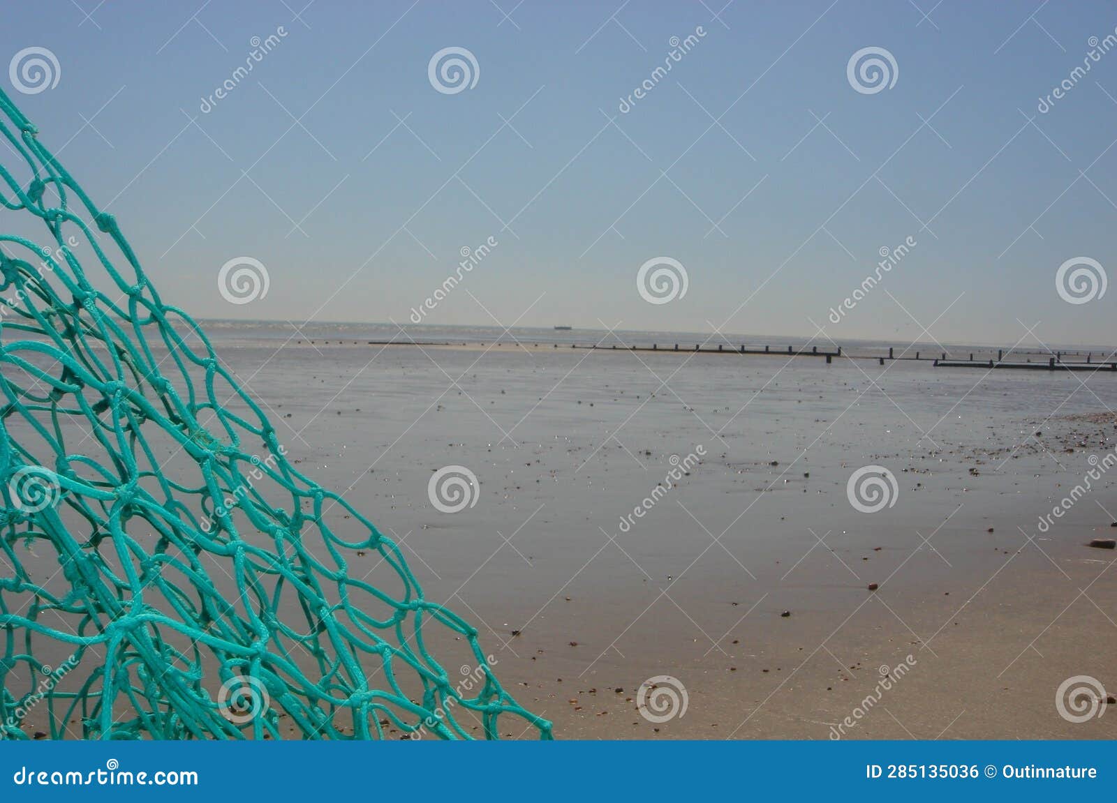 Discarded Fishing Netting on Beach Stock Photo - Image of nature ...