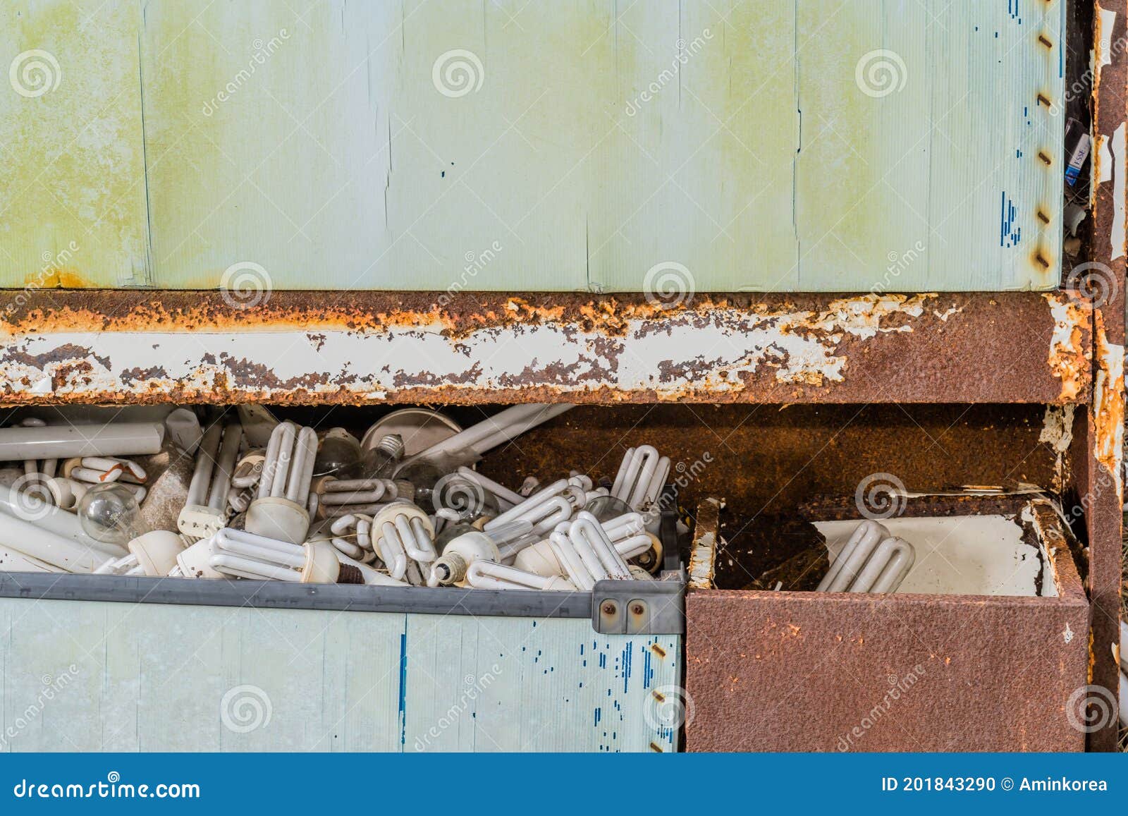 Discarded Halogen Light Bulbs Stock Photo - Image of lamp, electric ...