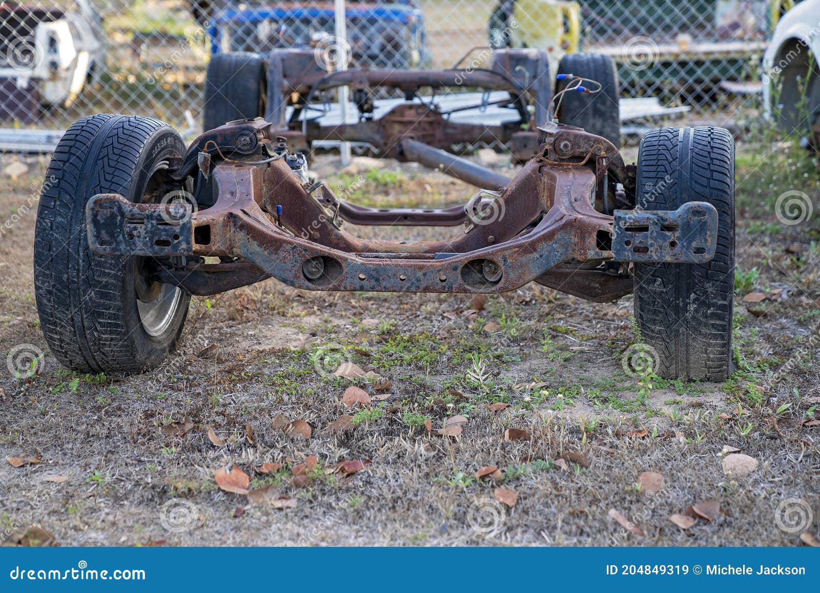 Discarded Old Car Chassis stock image. Image of discarded - 204849319