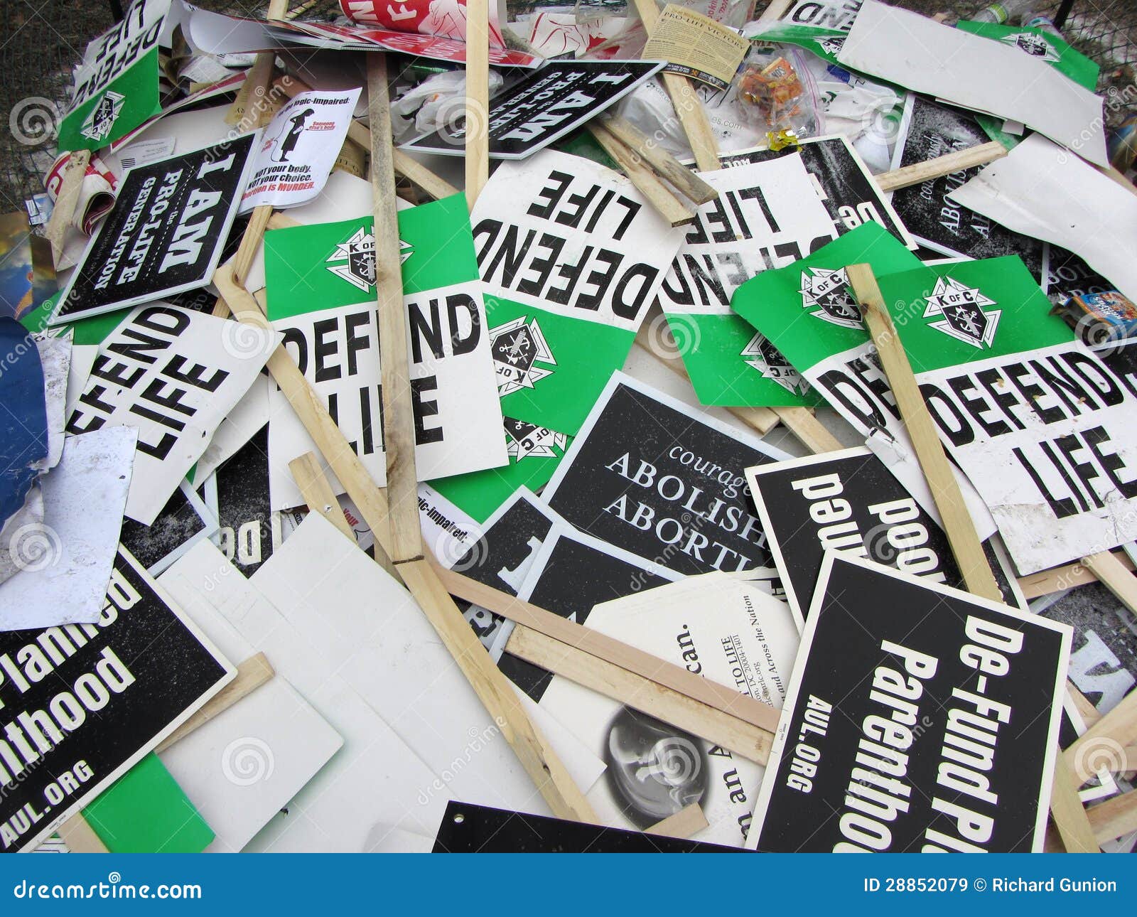 Discarded Signs editorial stock image. Image of protest - 28852079