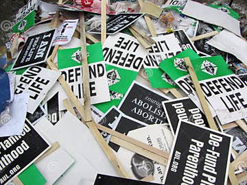 Discarded Signs editorial stock image. Image of protest - 28852079