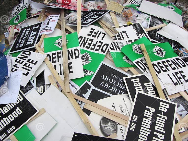 Discarded Signs editorial stock image. Image of protest - 28852079