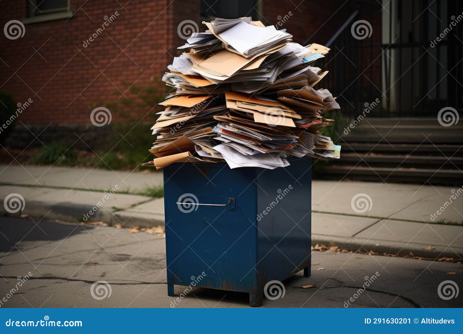 Discarded Stack of Complaint Forms in a Bin Stock Image - Image of ...