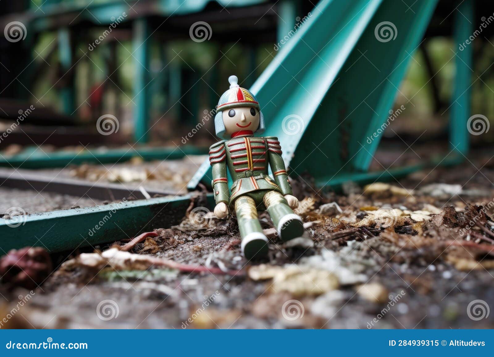 Discarded Toy Soldier Near Slide Stock Image - Image of figurine ...