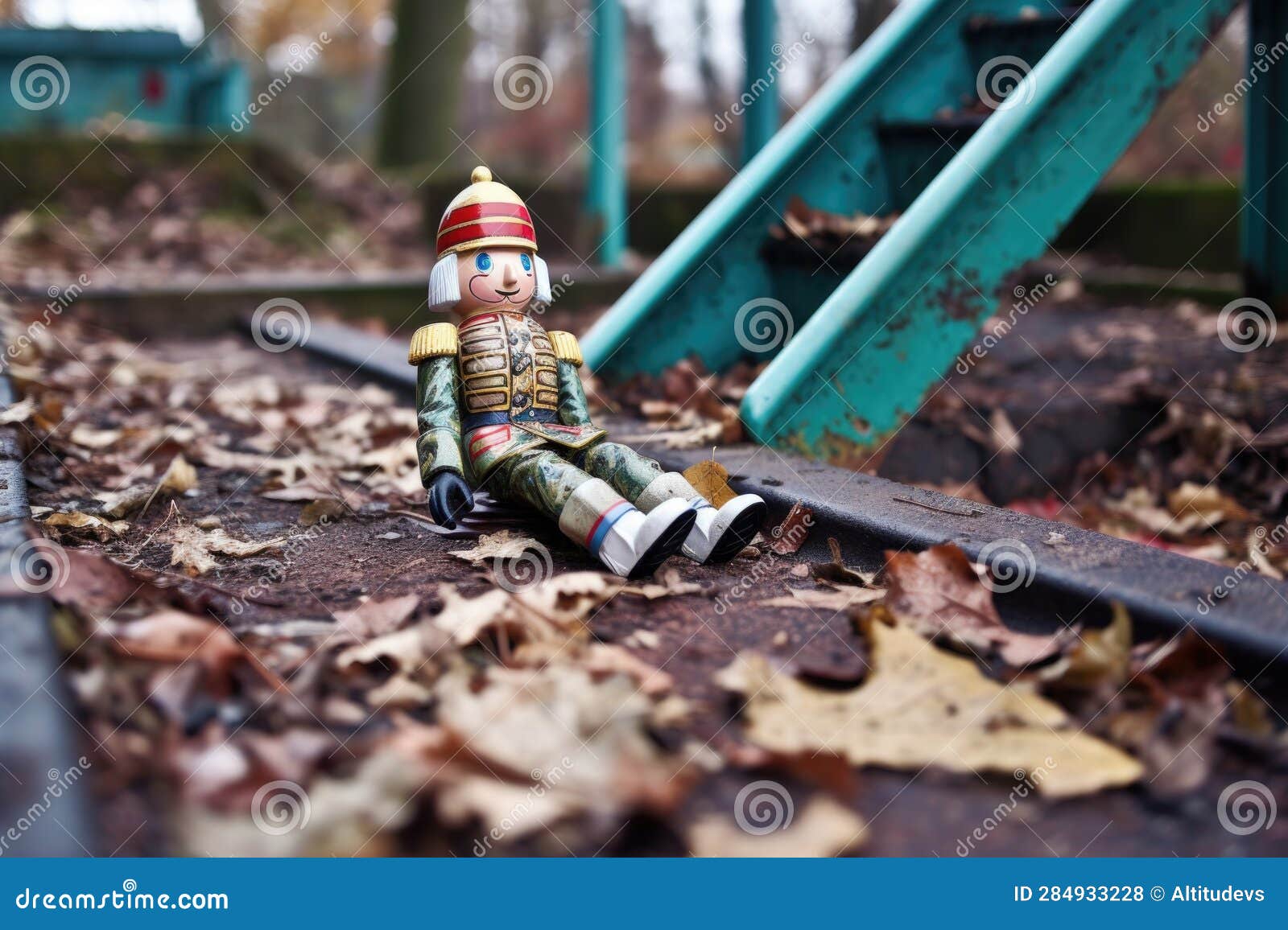 Discarded Toy Soldier Near Slide Stock Illustration - Illustration of ...