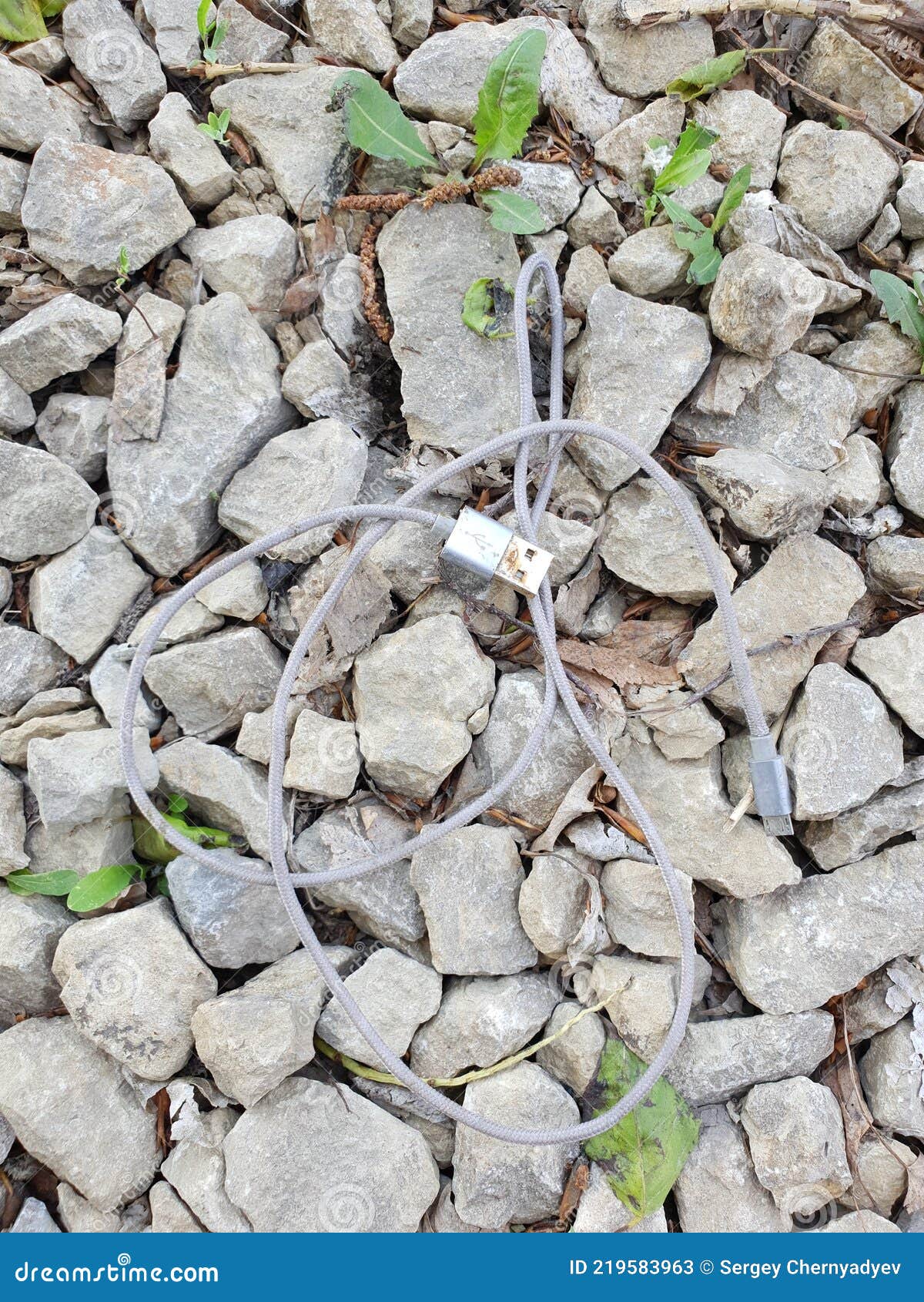 Discarded Usb Cable Became Trash Stock Image - Image of bedrock, cable ...