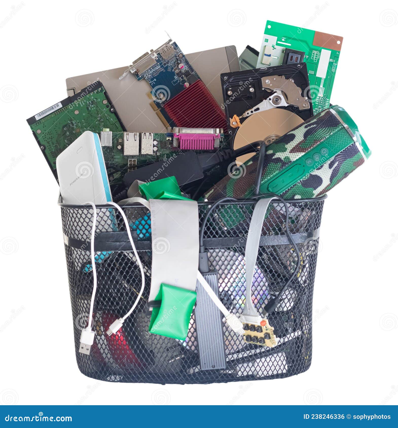 Discarded, Used and Old Computer Hardware Electronics Scraps in the ...