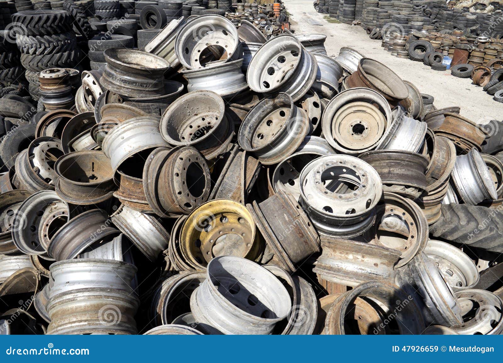 Discarded wheels stock image. Image of pile, dump, auto - 47926659