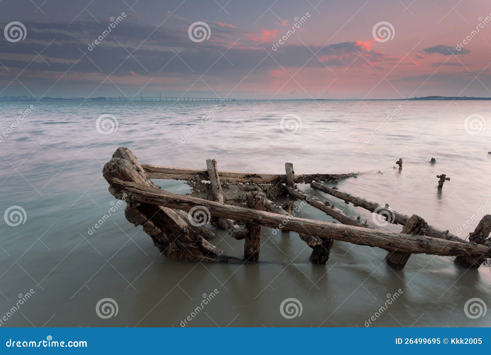 Discarded Wooden Ship Feature Stock Image - Image of bridge, cement ...