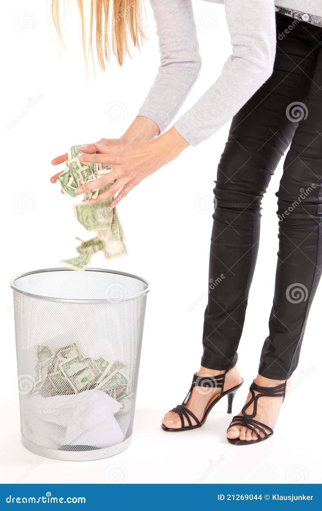 Discarding money stock photo. Image of slim, rubbish - 21269044