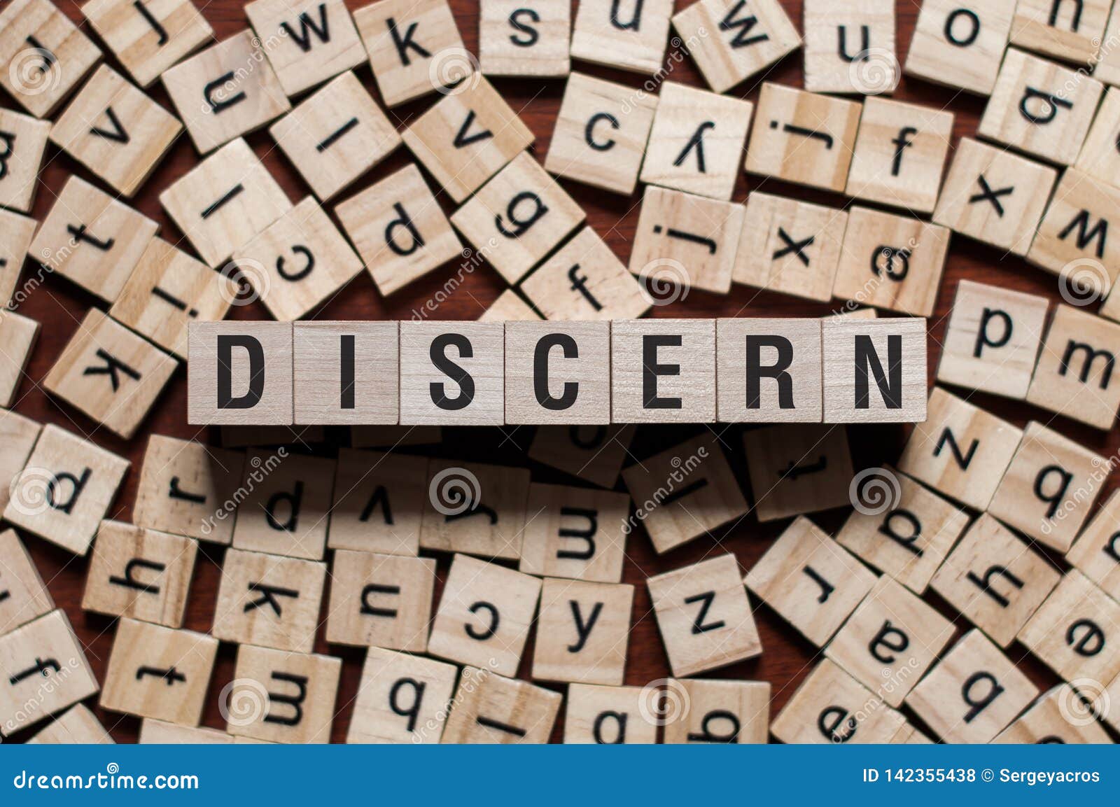 Discern word concept stock photo. Image of decide, cloud - 142355438