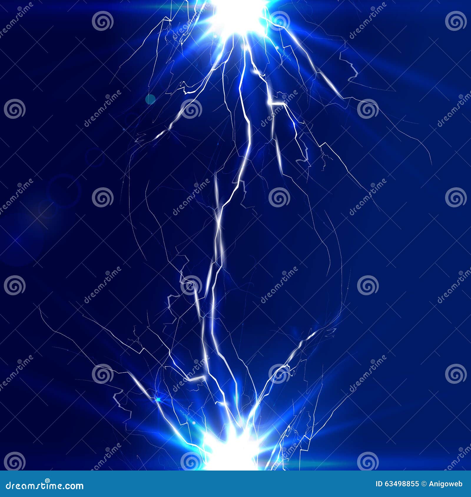 The Discharge of Electricity, Lightning Stock Vector - Illustration of ...