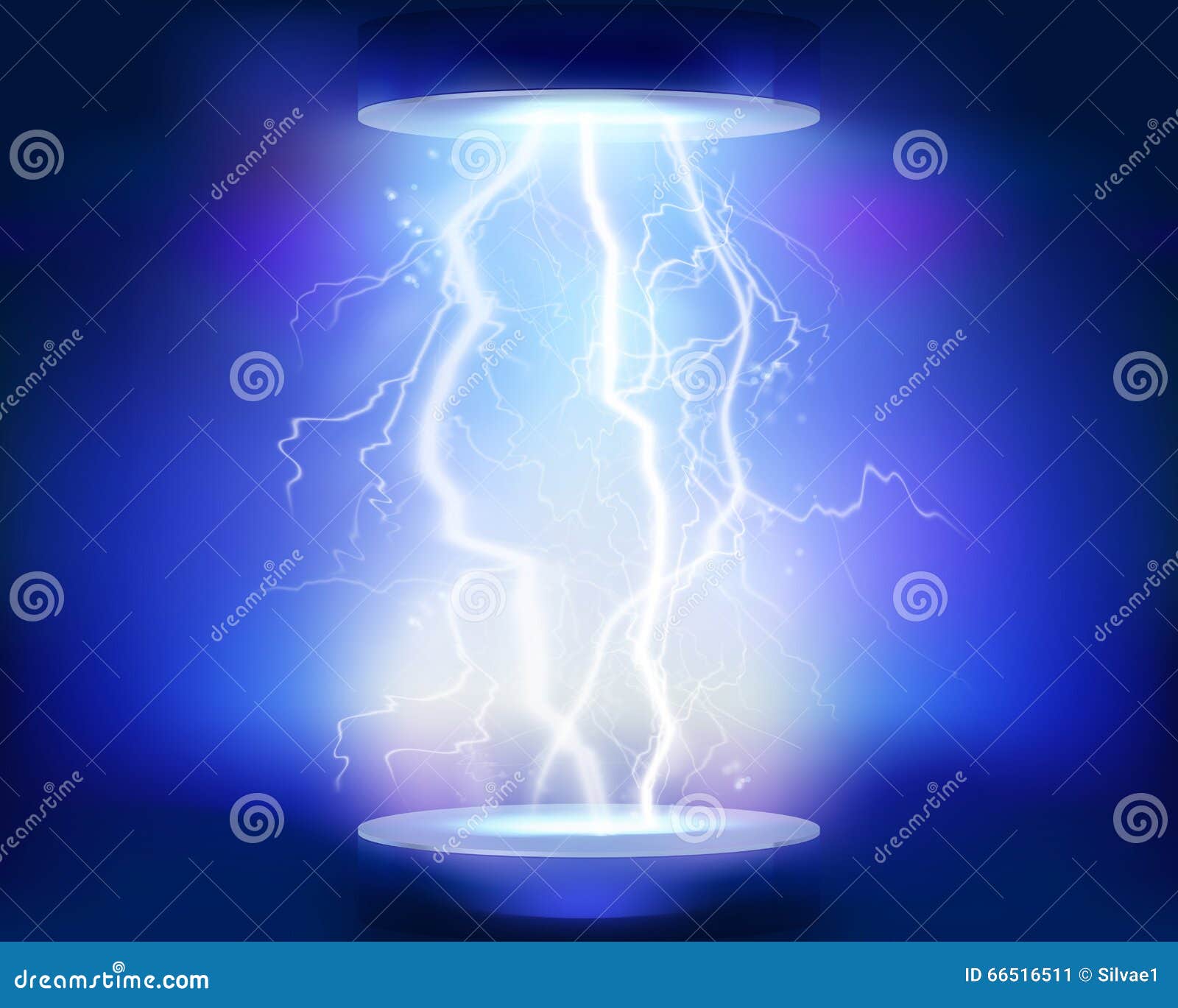 Discharge of Electricity. Vector Illustration. Stock Vector ...