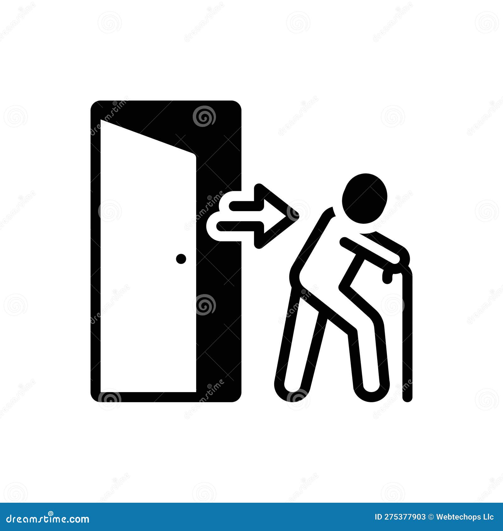 Black Solid Icon for Discharge, Release and Exit Stock Vector ...