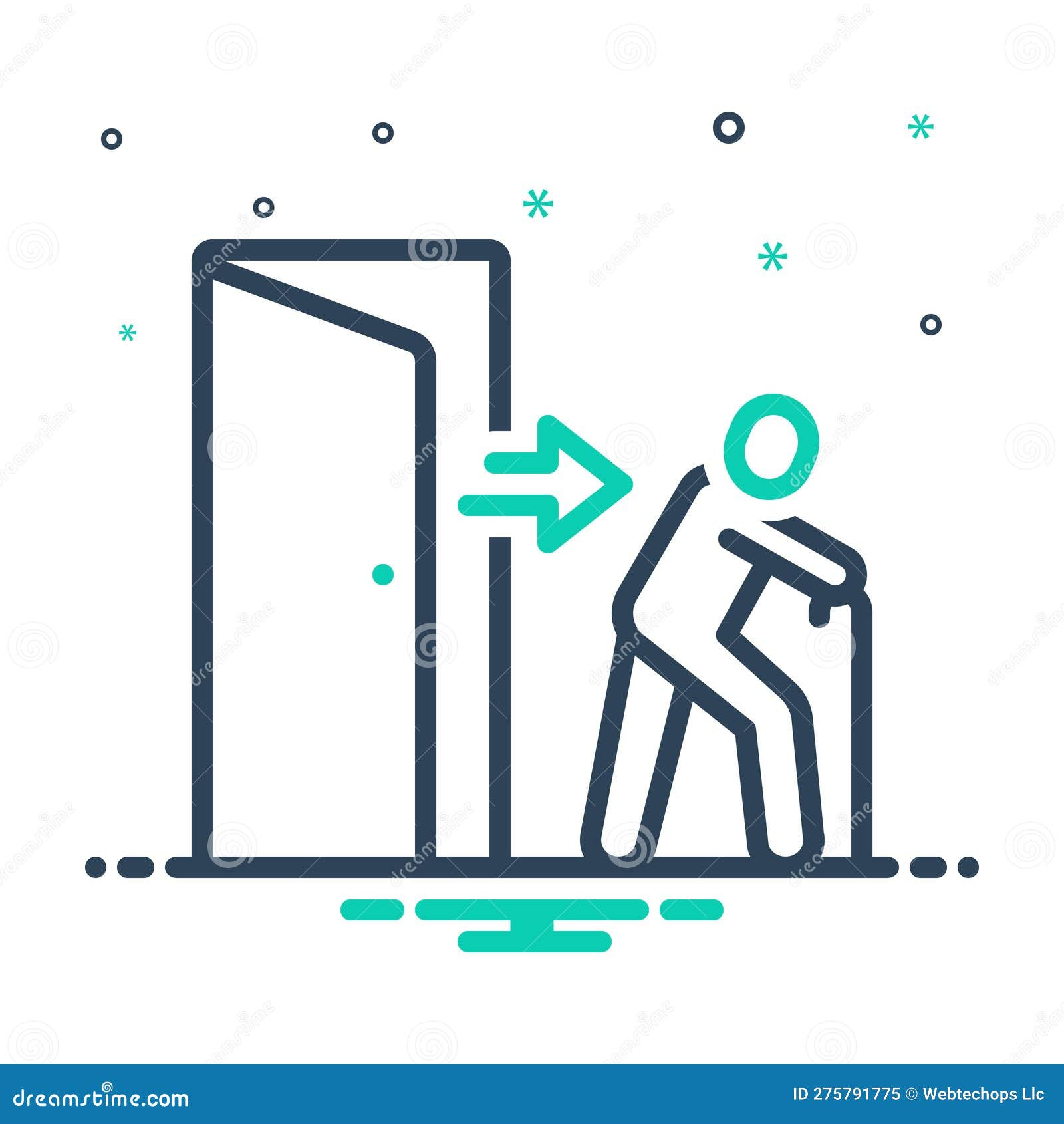 Mix Icon for Discharge, Release and Exit Stock Vector - Illustration of ...