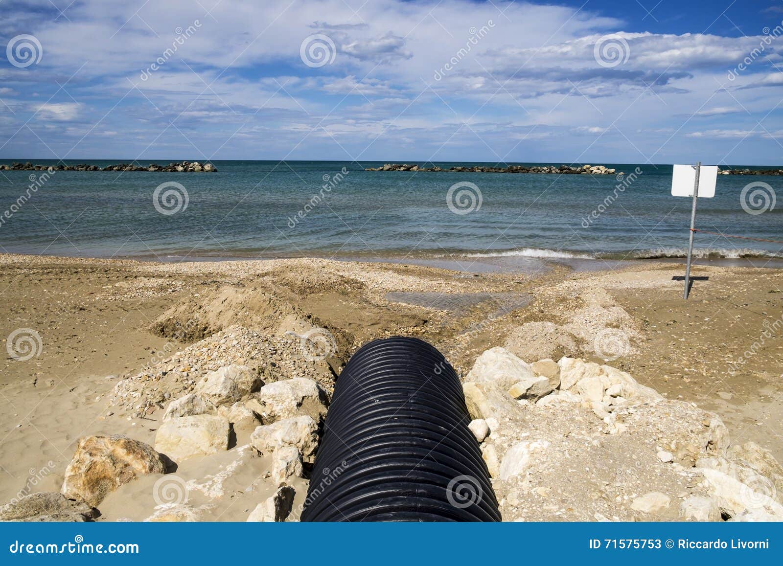 Discharge of Sewage into the Sea Stock Image - Image of green ...